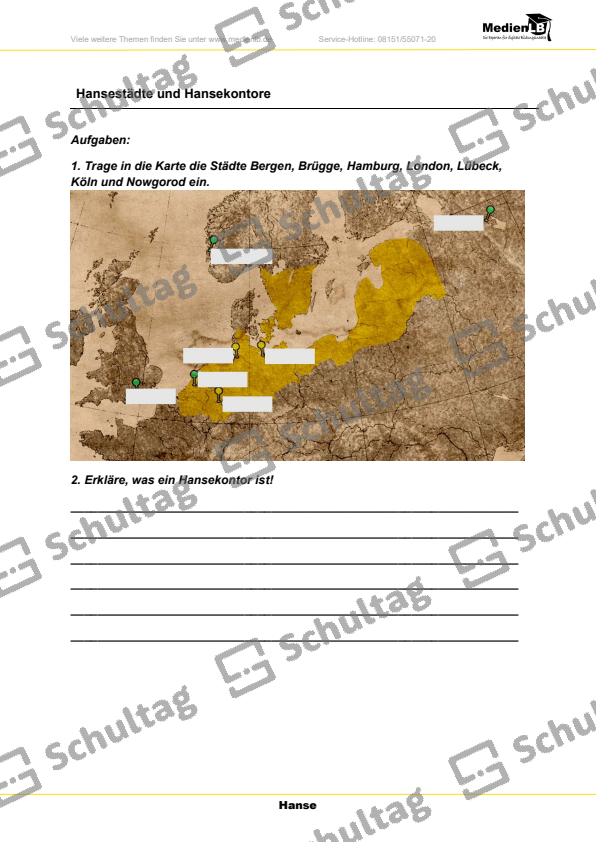 Niedergang der Hanse – Schultag
