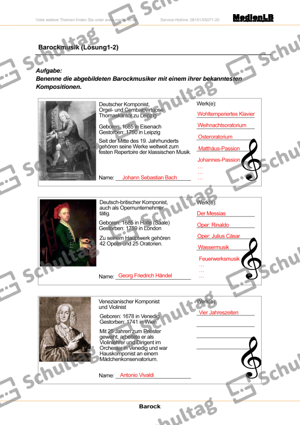 Barockmusik – Schultag