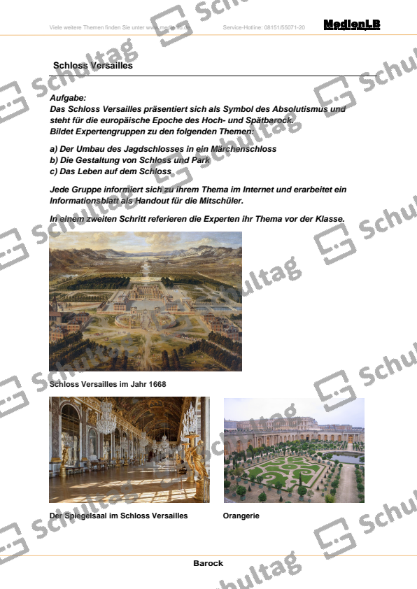 Schloss Versailles – Schultag