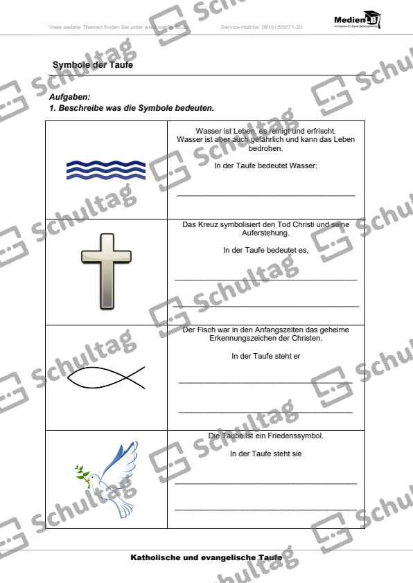 Die Taufe Jesu – Schultag