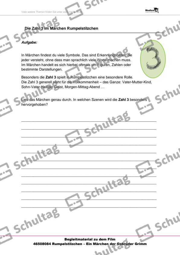 Zahlen Im Märchen: Die Zwölf – School-Scout: Unterrichtsmaterial und ...