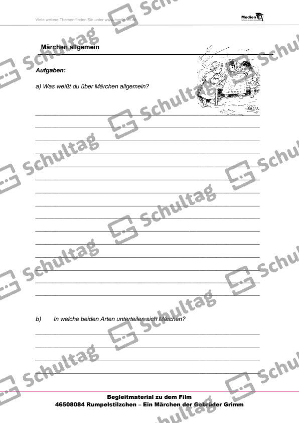 Die Zahl 3 im Märchen Rumpelstilzchen – Schultag