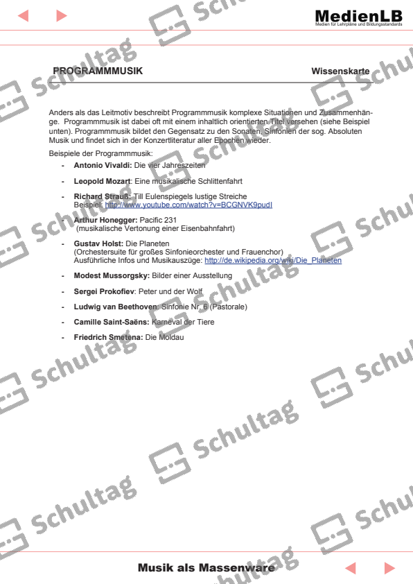 PROGRAMMMUSIK – Schultag