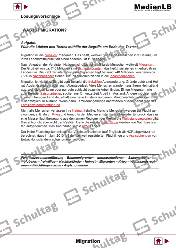 WAS IST MIGRATION – Schultag