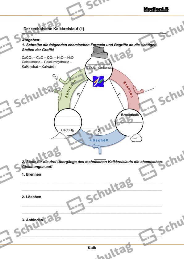 Kalkrätsel – Schultag