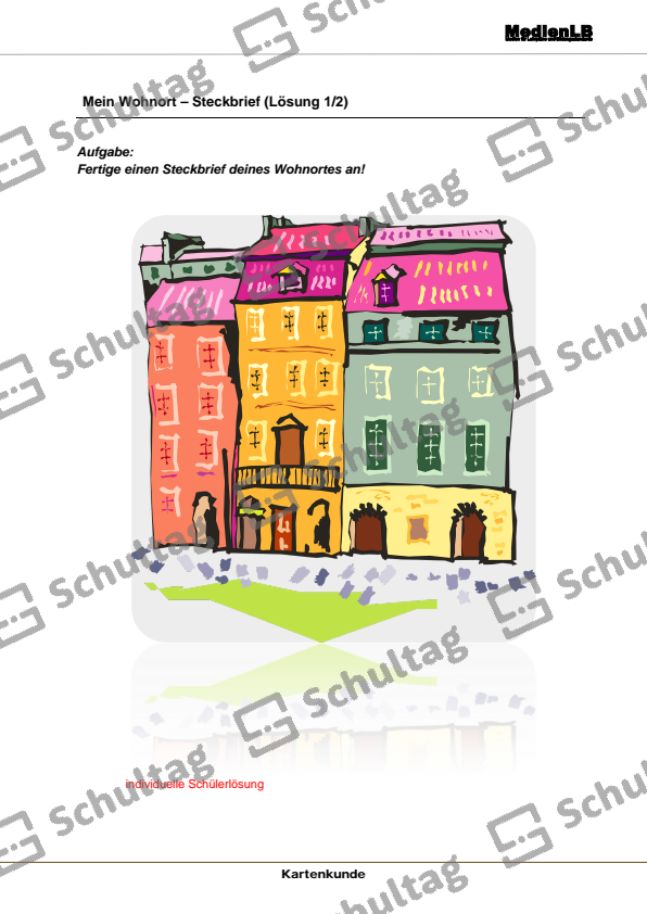 Mein Wohnort – Steckbrief – Schultag