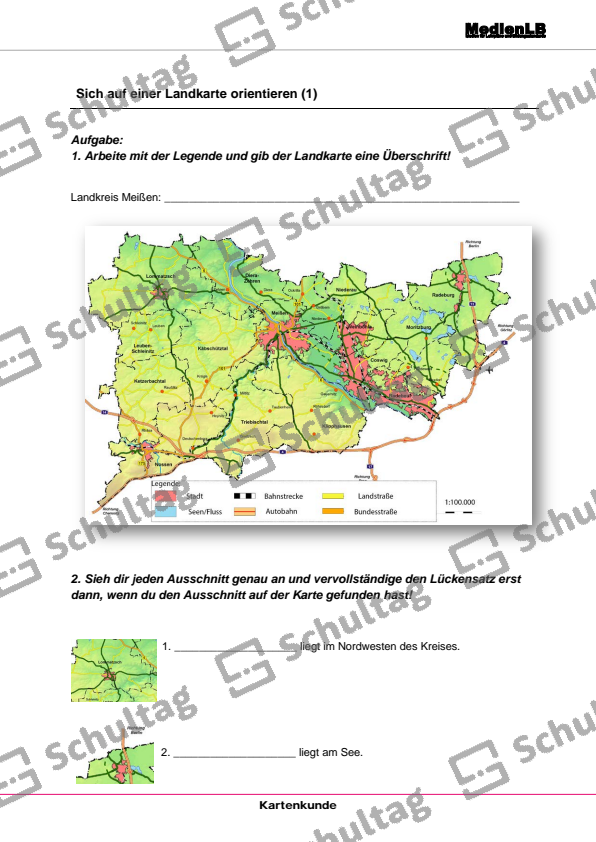 Einen Stadtplan lesen – Schultag