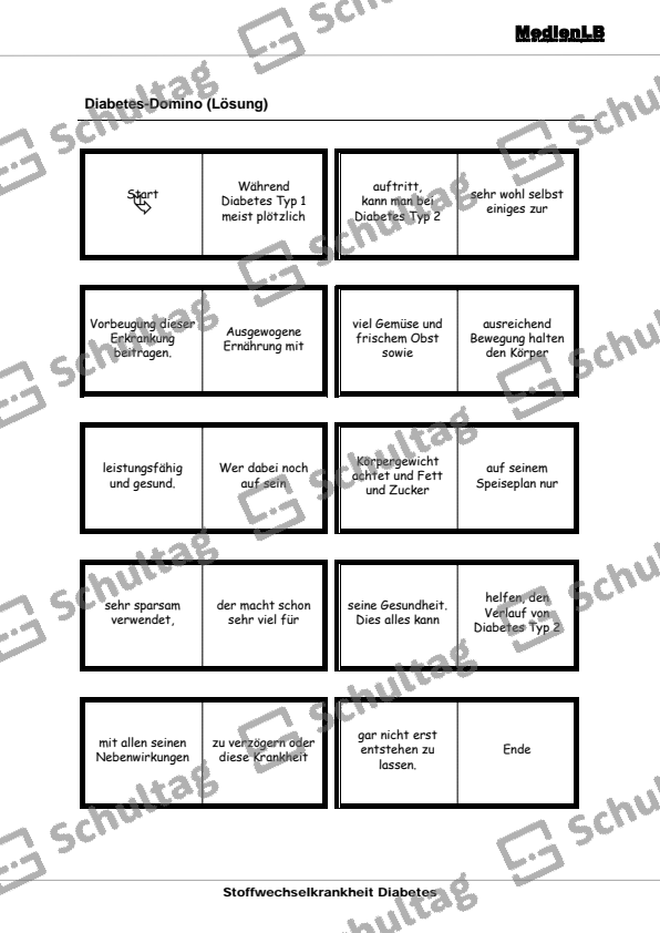 Diabetes-Domino – Schultag