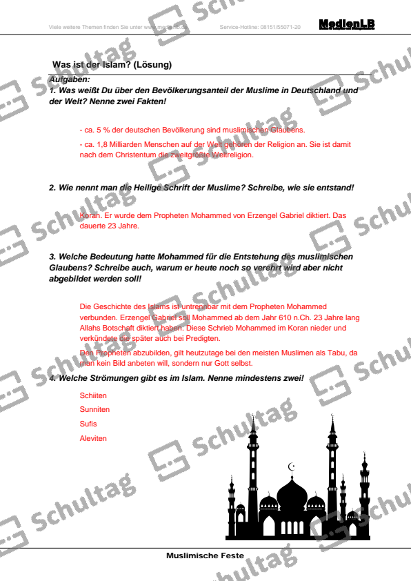 Was ist der Islam – Schultag