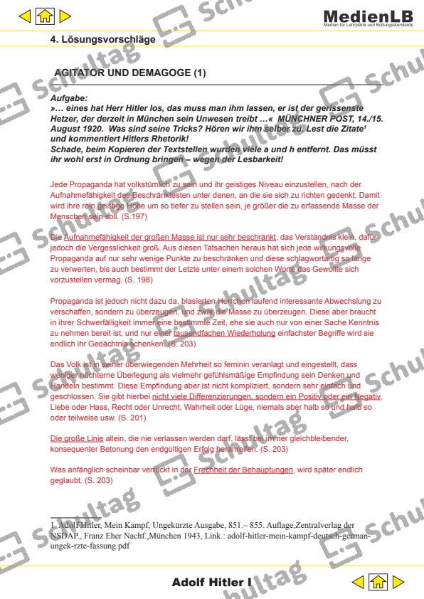 AGITATOR UND DEMAGOGE – Schultag