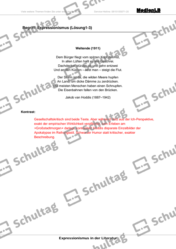 Begriff Expressionismus – Schultag