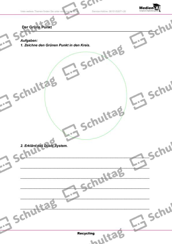 Der Grüne Punkt – Schultag