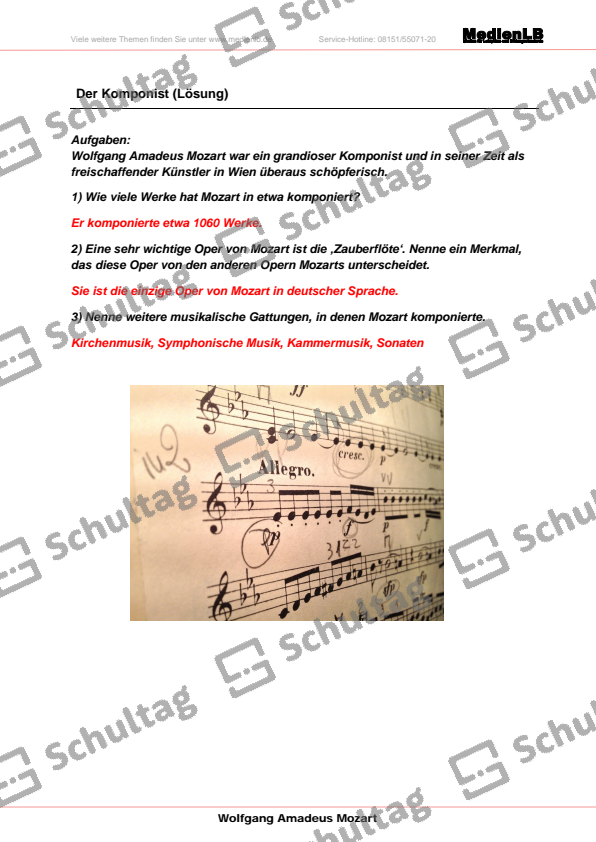 Der Komponist – Schultag