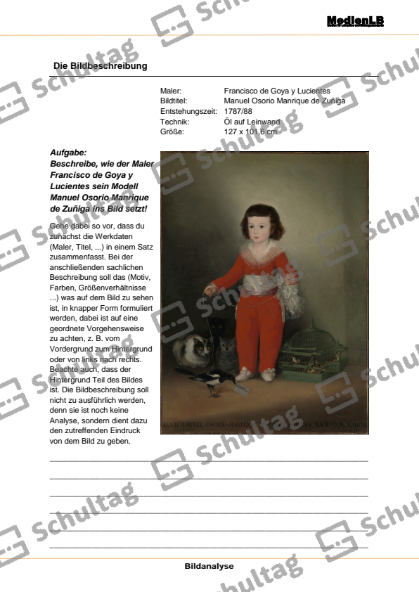 Die Bildbeschreibung – Schultag