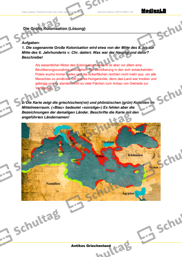 Die Große Kolonisation – Schultag
