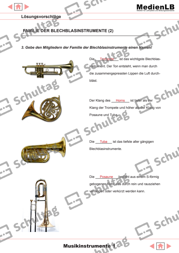 FAMILIE DER BLECHBLASINSTRUMENTE – Schultag