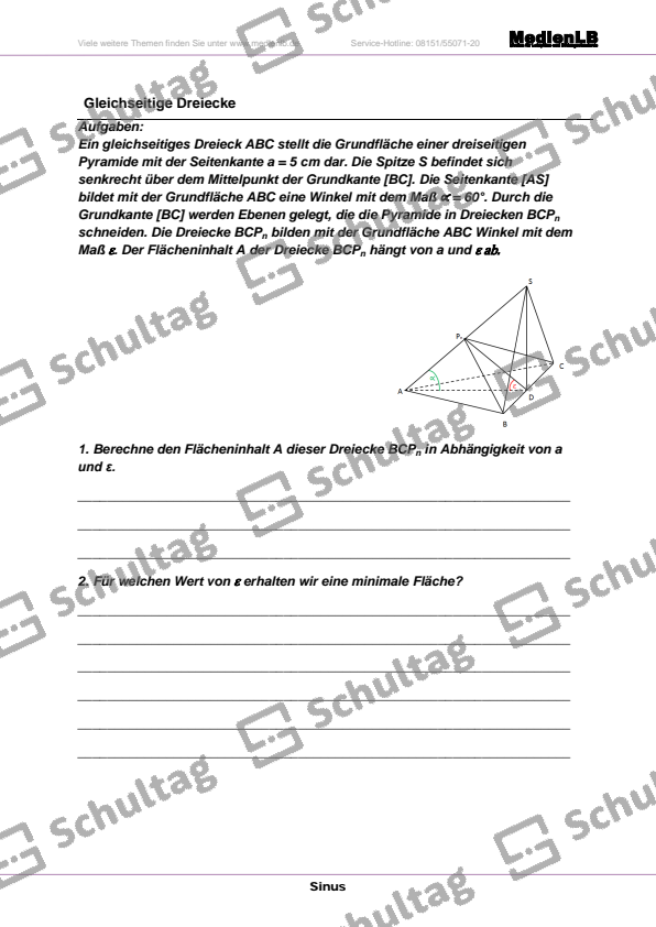 Gleichseitige Dreiecke – Schultag