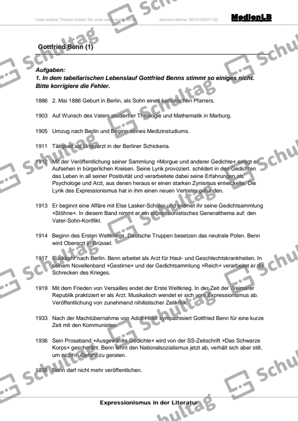 Begriff Expressionismus – Schultag