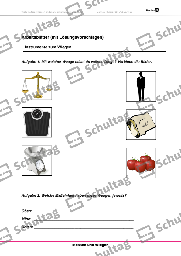 Einheiten-Rätsel – Schultag