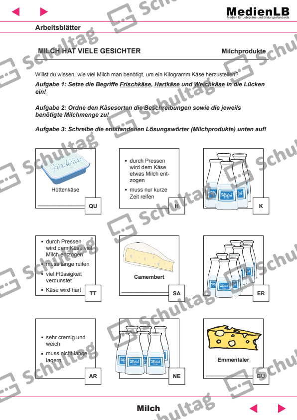 SPRICHWÖRTER RUND UM DIE MILCH – Schultag