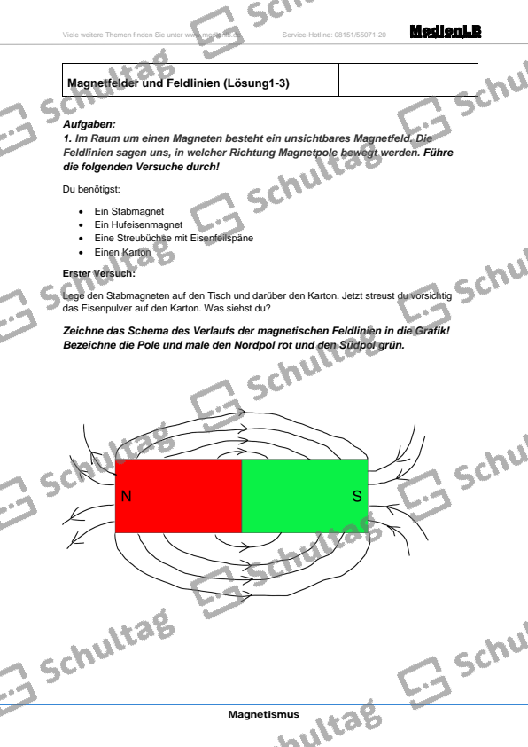 Magnetfelder und Feldlinien – Schultag