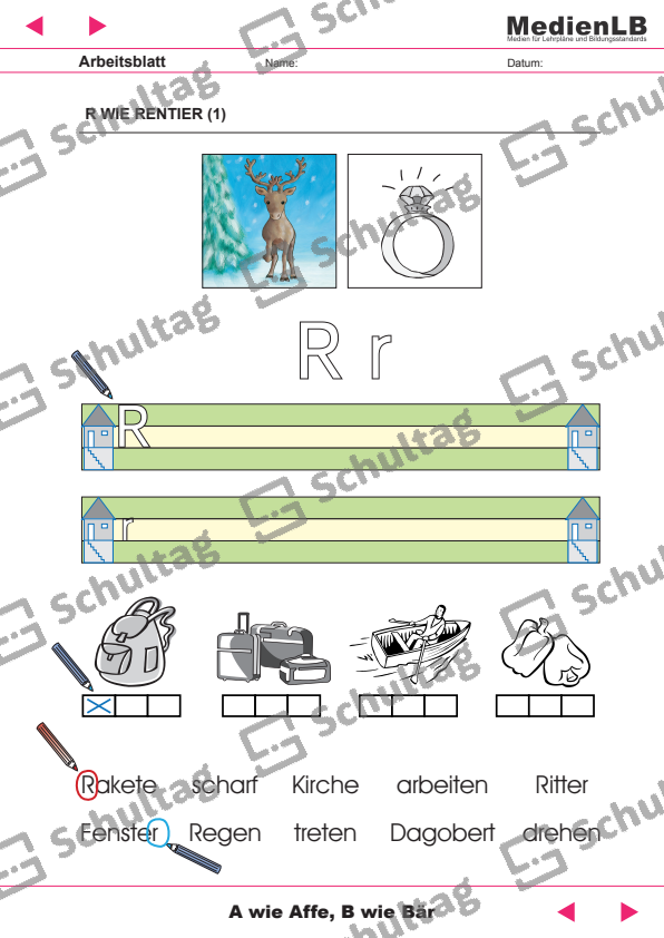 R WIE RENTIER – Schultag