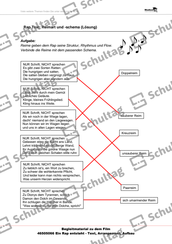 Rap Text Reimart Reimschema – Schultag