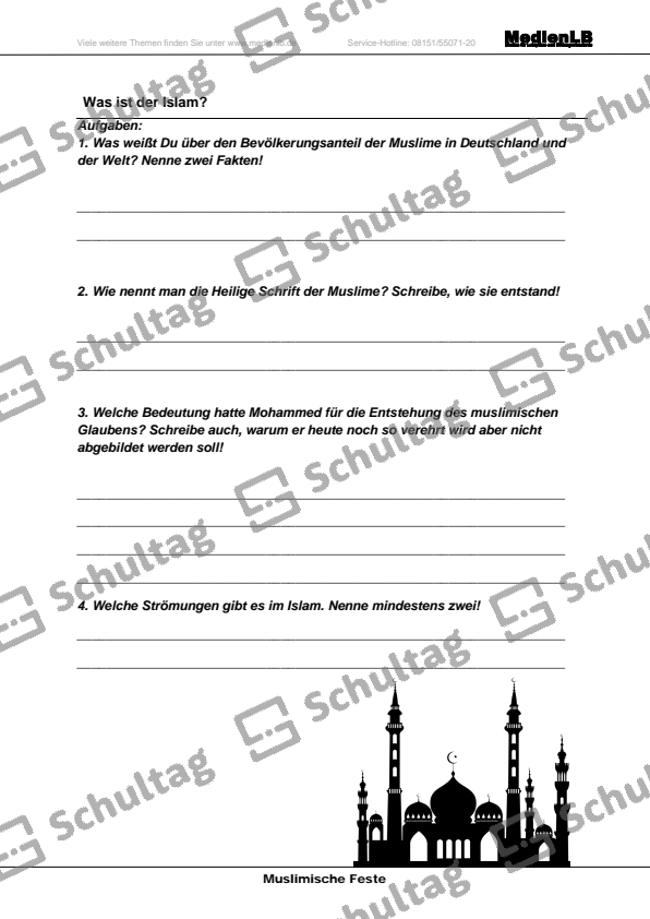 Fünf Säulen des Islam – Schultag
