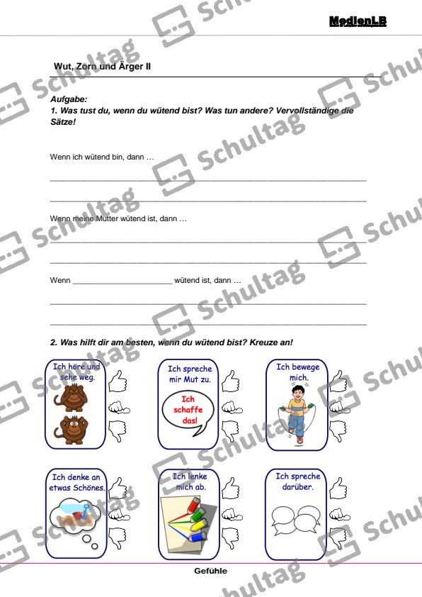 Bastelstunde – mein Gefühlsbarometer – Schultag