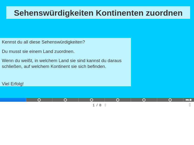Kontinente zuordnen – Interaktive Aufgabe – Schultag